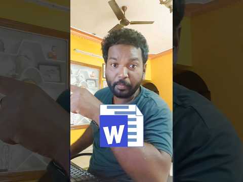 Microsoft Word Secret Tip 📃💻 | Tamil