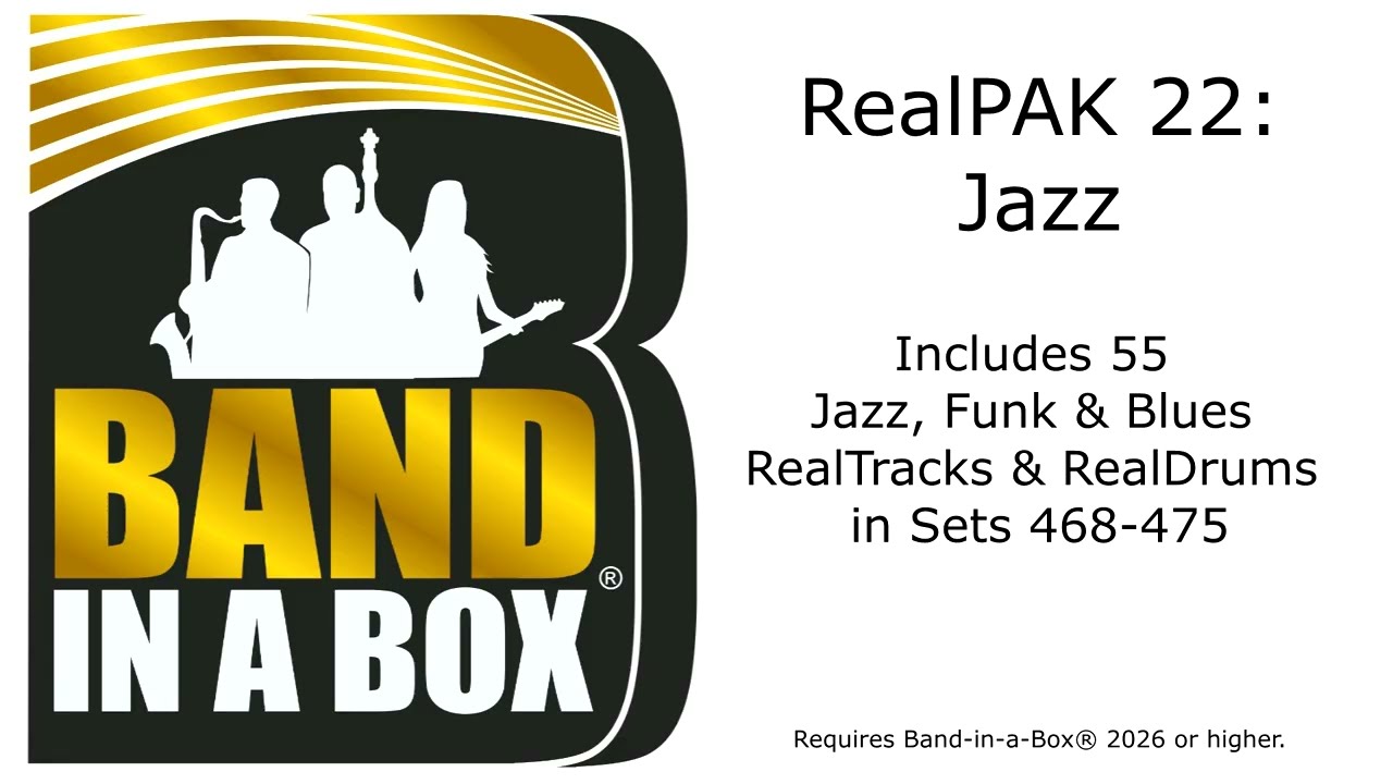 Band-in-a-Box® 2026 - RealPAK: Jazz 22