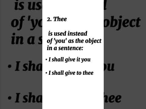 I'm pretty sure this will be new for you | where should you use Thou, Thee, Thy, Thine and Ye