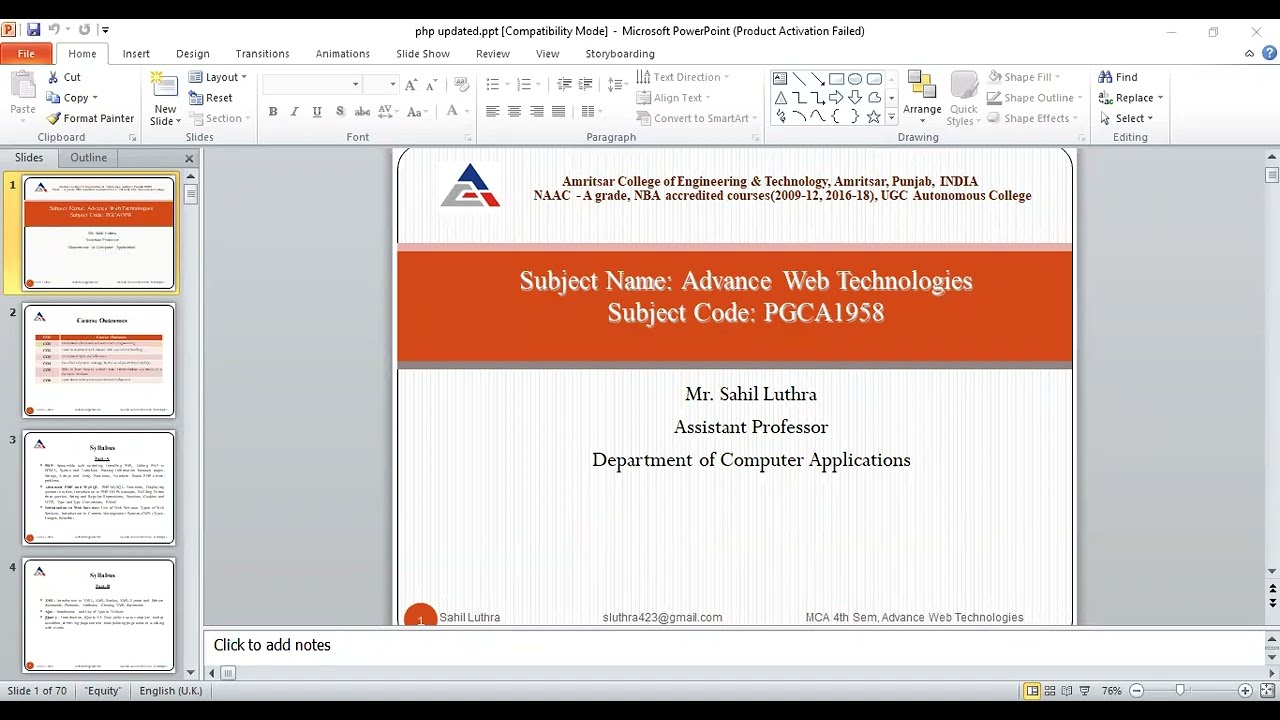 Lecture-1 Introduction to Advanced Web Technologies