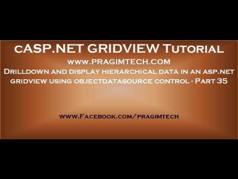 Learn Drilldown and display hierarchical data in gridview using objectdatasource control Part 35 ...