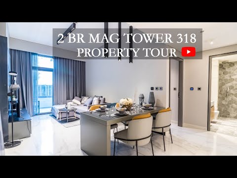 Brand New 2 Bedroom Fully Furnished In Mag Tower 318 - Business Bay DownTown, Dubai I Property Tour