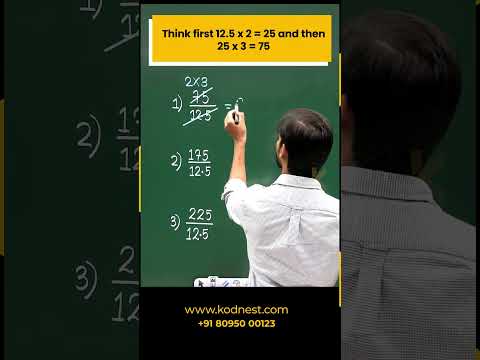 Trick to quickly solve division problems with 12.5 !!