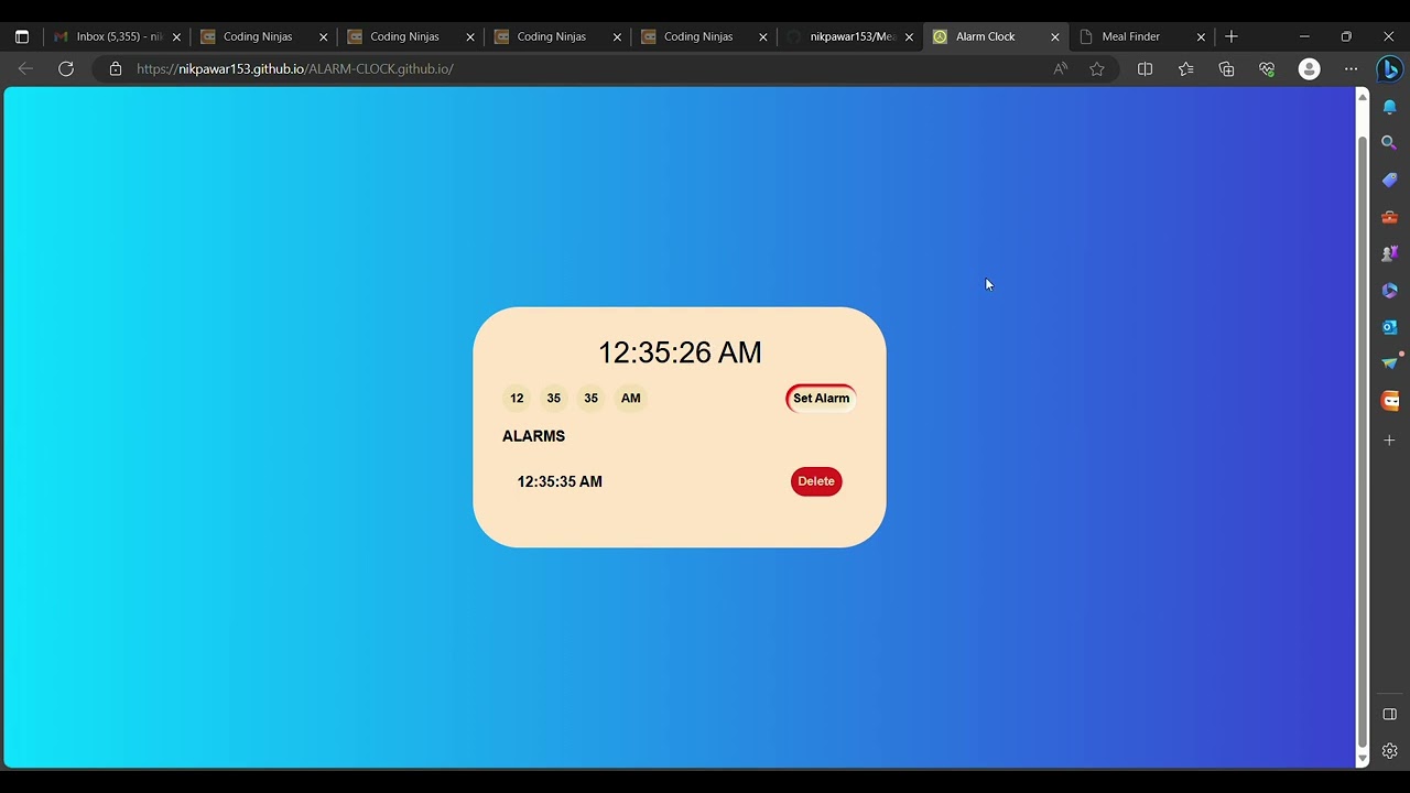 Alarm Clock Github project