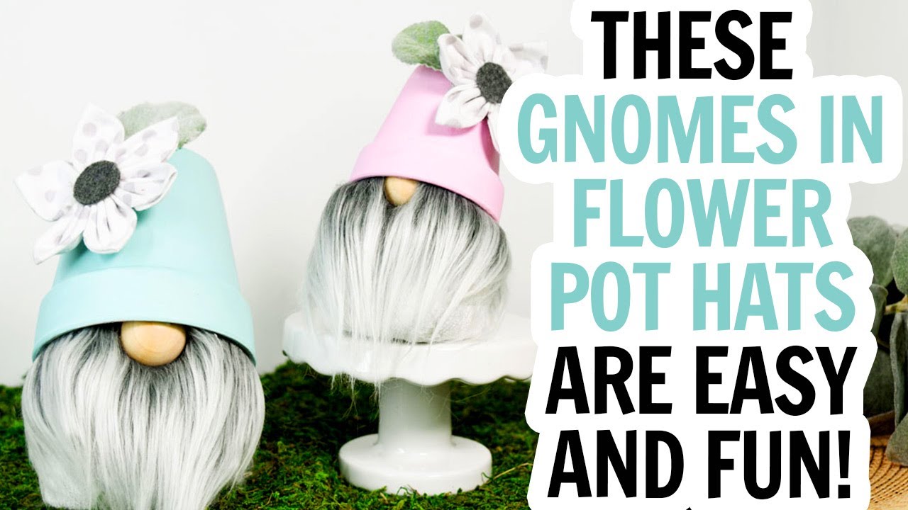 Dollar Tree Gnome / Flower Pot Gnome / Clay Pot Gnome / Spring Gnome / DIY Gnome / Gnome in Pot Hat