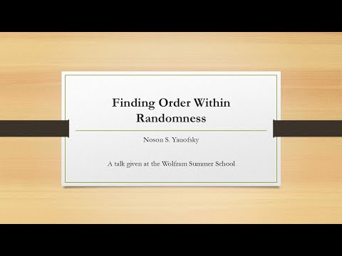 Finding Order Within Randomness