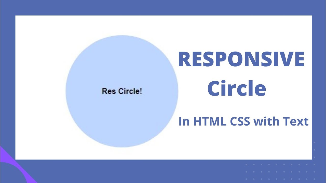 How to Create Responsive Circle Using Html Css - Easiest Way Ever!
