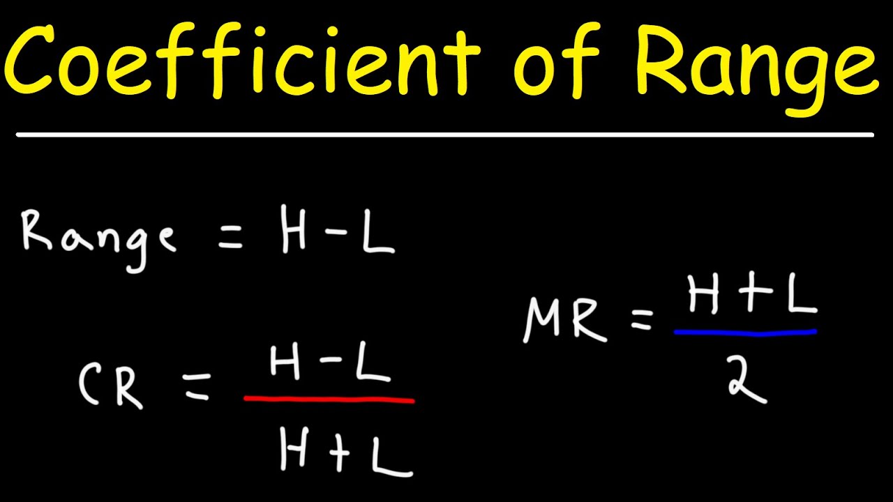 How To Calculate the Range, MidRange, and Coefficient of Range - Statistics