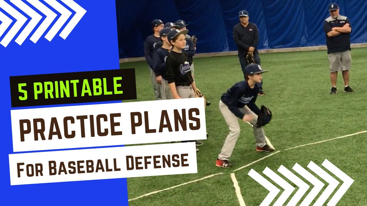 5 Printable Practice Plans for youth baseball | Team DEFENSE Drills for 9 to 15U