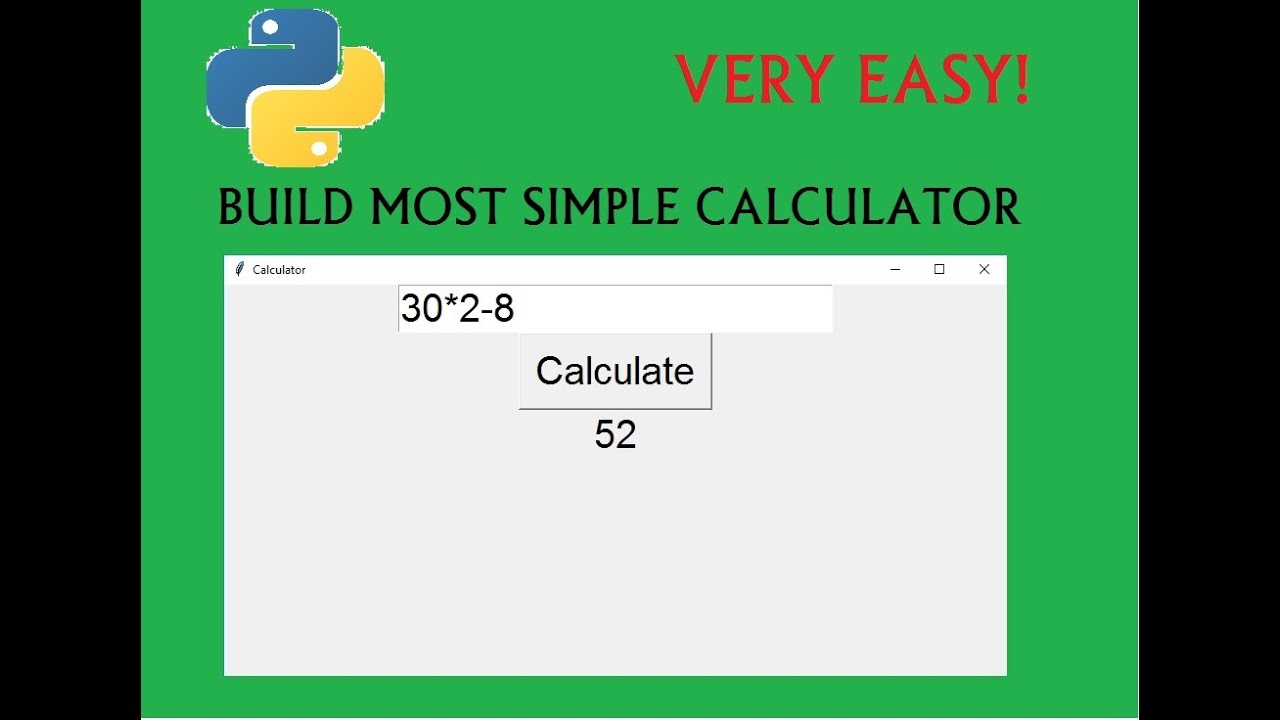 build simple calculator with tkinter python