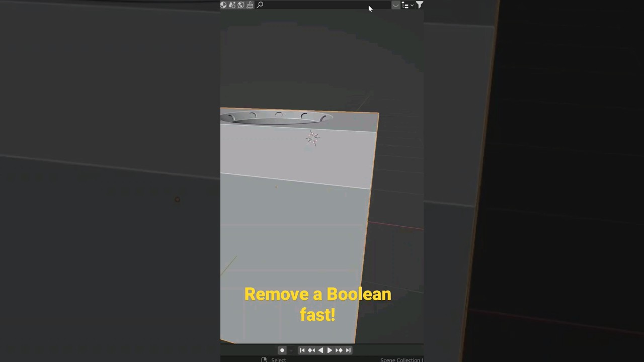 How to remove a Boolean so fast! #3dslasher #boolean #blendertutorial