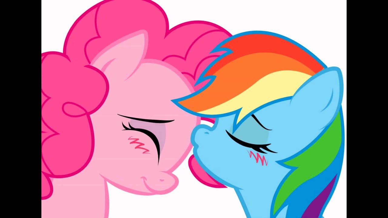 pinkie pie and rainbow dash heaven hen you kiss me