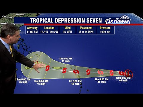 Tropical weather forecast Sept. 12: Tropical Depression 7 forms