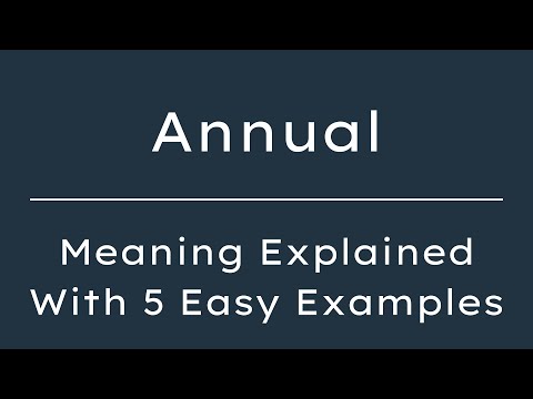 Annual Meaning in English With 5 Example Sentences, Annual Meaning in English