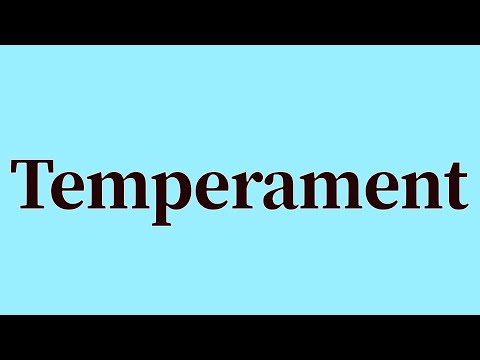Temperament Pronunciation and Meaning