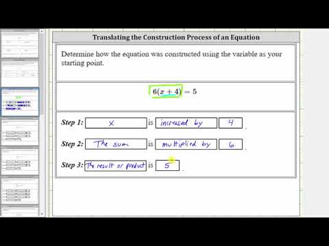 Determine the Construction of An Equation (3 Steps) | Math Help from ...