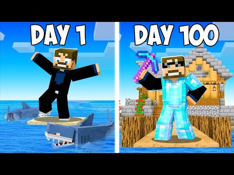 I Survived 100 Days On a Minecraft Survival Island