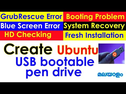 Ubuntu Bootable USB OS creation & use as a Troubleshooting Tool | Grub Rescue Errors and Others