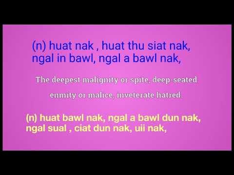 Rancor / Rancour meaning explaining in English Ngawn Dictionary
