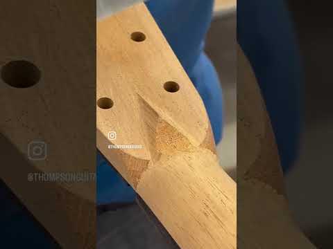 Carving a volute at Thompson Guitars #guitarbuilding #luthier #thompsonguitars #acousticguitar