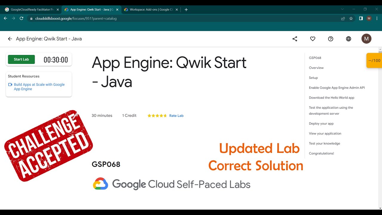App Engine: Qwik Start - Java | [ GSP068 ] | Updated Lab