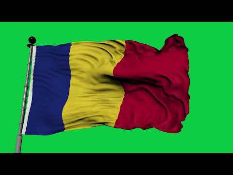 🚩Romania Flag Waving | GREEN SCREEN & CHROMA MATTE🚩