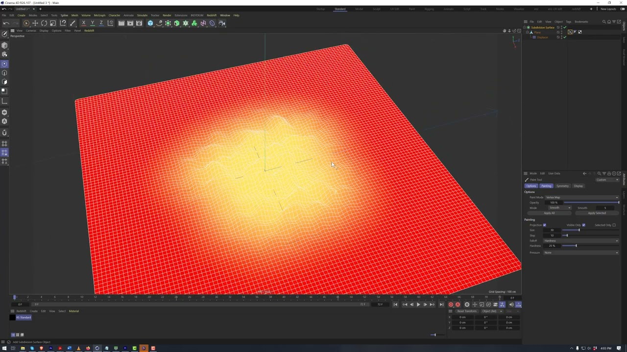 C4D Overview   11 vertex maps and fields