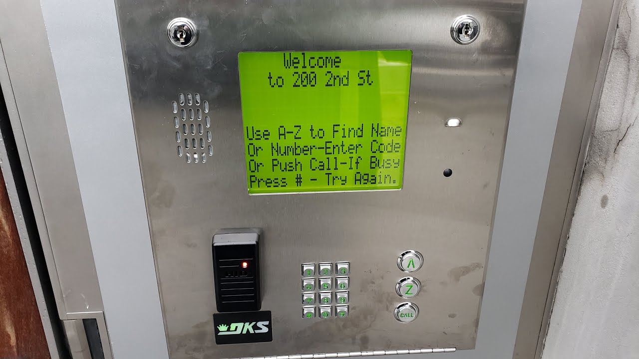 Apartment Building Intercom Entry System