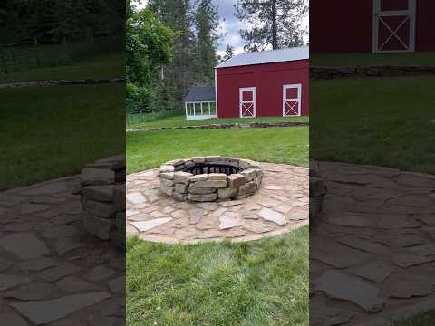 DIY Rock Fire Pit #firepit #diyprojects #diylandscaping