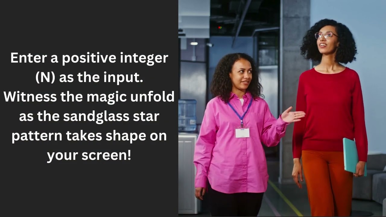 #Day 11 of 100 Days Python Coding Challenge ⏳Code a Mesmerizing Sandglass Star in Python