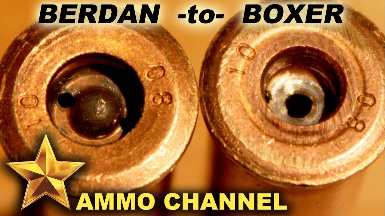 Converting berdan cases to use boxer primers.