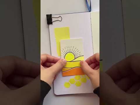asmr art journal with me // yellow orange aesthetic ππ§‘ #shorts #artjournal #journal #scrapbooking