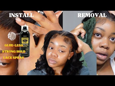 HOW TO PROPERLY APPLY AND REMOVE EBIN GLUE-LESS SPRAY FT BEAUTY FOREVER HAIR