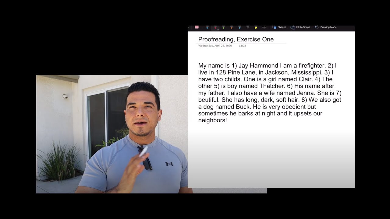 Proofreading:  Exercise & Practice, One