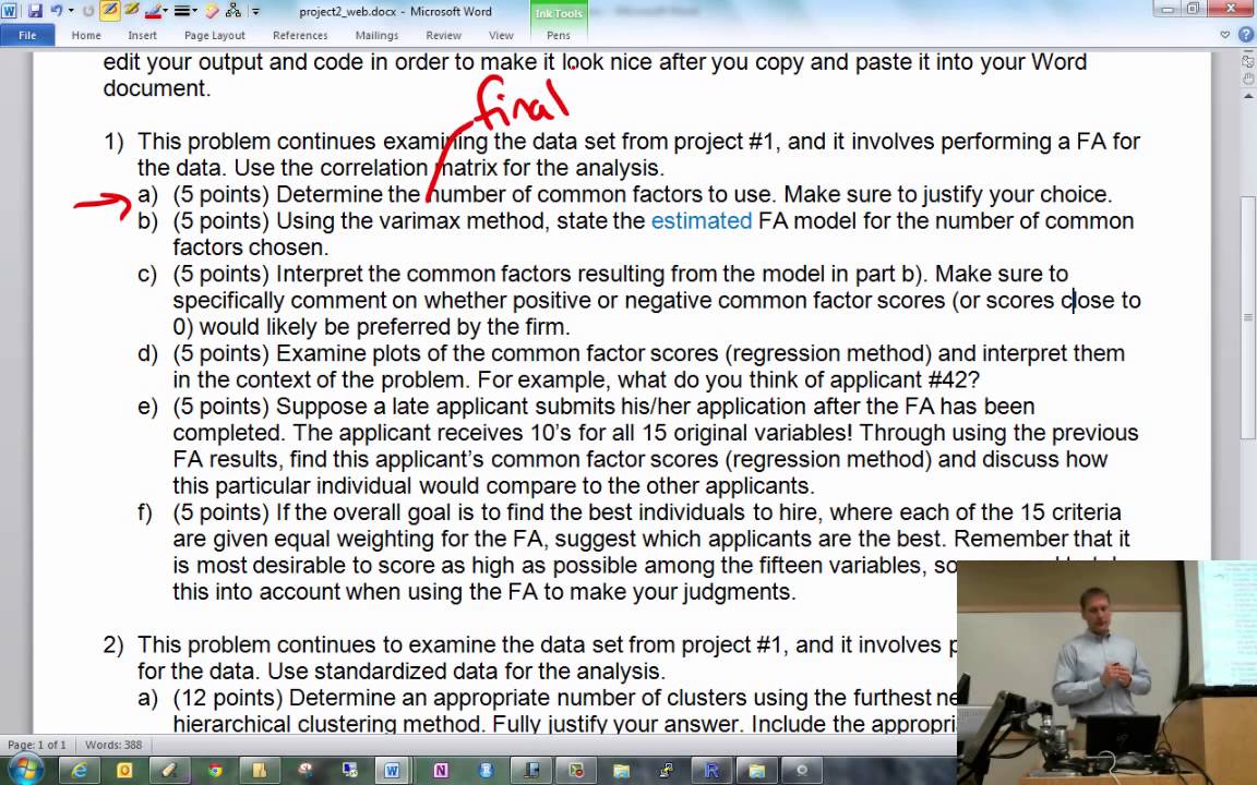 Applied Multivariate Statistical Analysis - Class #16
