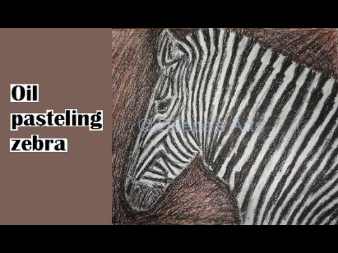Painting a zebra using oil pastels | Deepa George