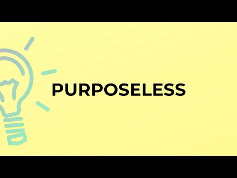 What is the meaning of the word PURPOSELESS?