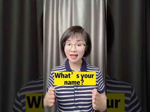 【Chinese language learning】”what's your name“in Chinese