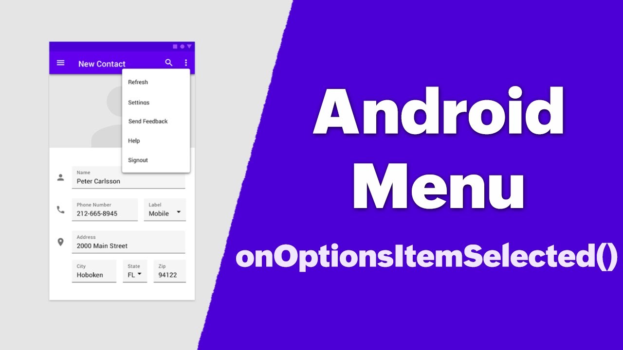Android Menu | onOptionsItemSelected | Android Tutorial for Beginners