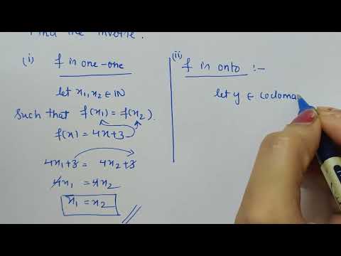 Check if f(x)=4x+3 is invertible then find inverse of f