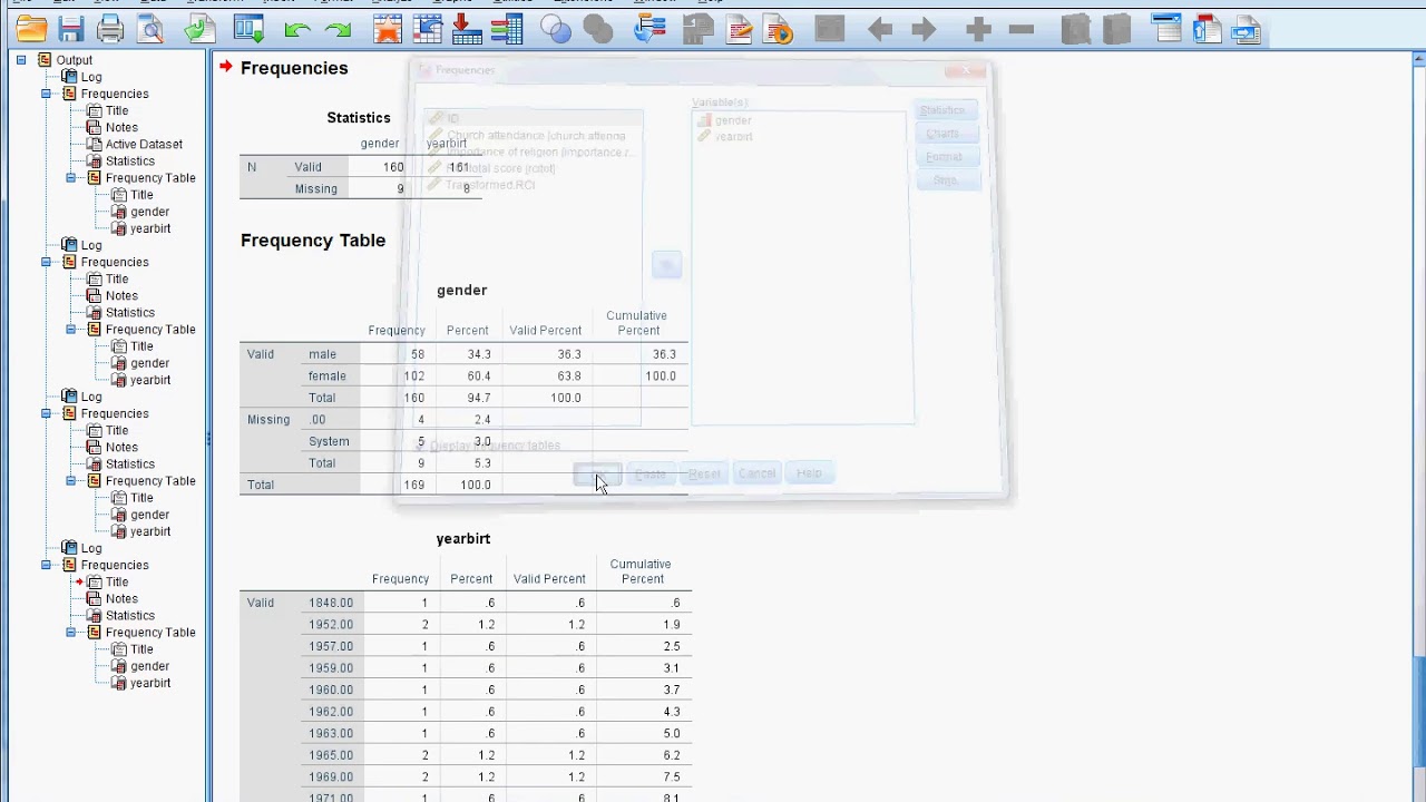 finding missing data in SPSS