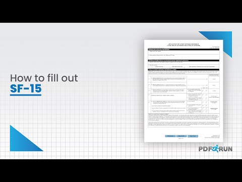 How to Fill Out SF-15 or Standard Form 15 (Application for 10-Point Veteran Preference) | PDFRun