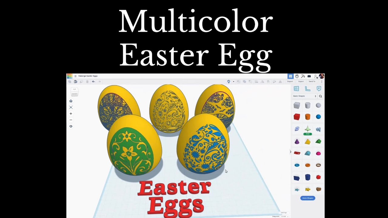 TinkerCAD Tips! Easter Egg for Multi-Color Printing!  #tinkercad #caddesign #3dprintable #3dprinting