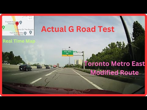 Actual G Road Test Pass - Toronto Metro East (Victoria Park/Lawrence) Modified Route(Real Time Map)