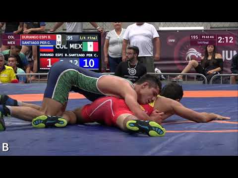 1/4 FS - 65 kg: B. DURANGO ESPI (COL) v. C. SANTIAGO PER (MEX)