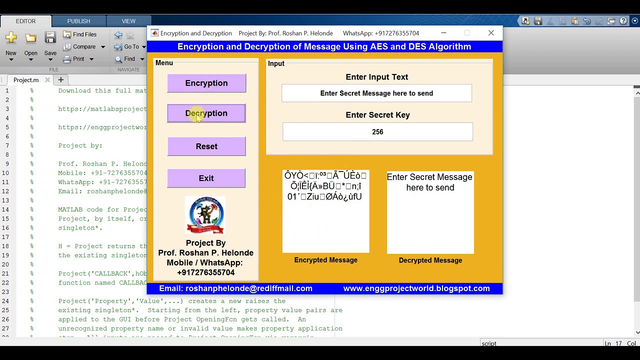 Cryptography using AES and DES Algorithm - Encryption Decryption Using AES and DES Algorithm