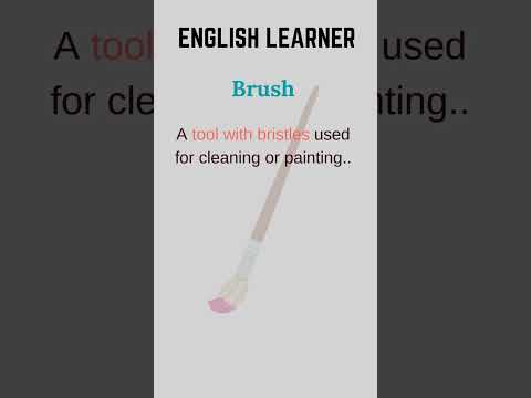 English Word - Brush - Meaning With An Example #englishwords #english #brush