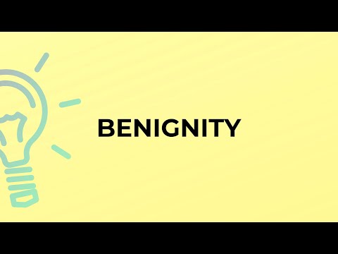 What is the meaning of the word BENIGNITY?