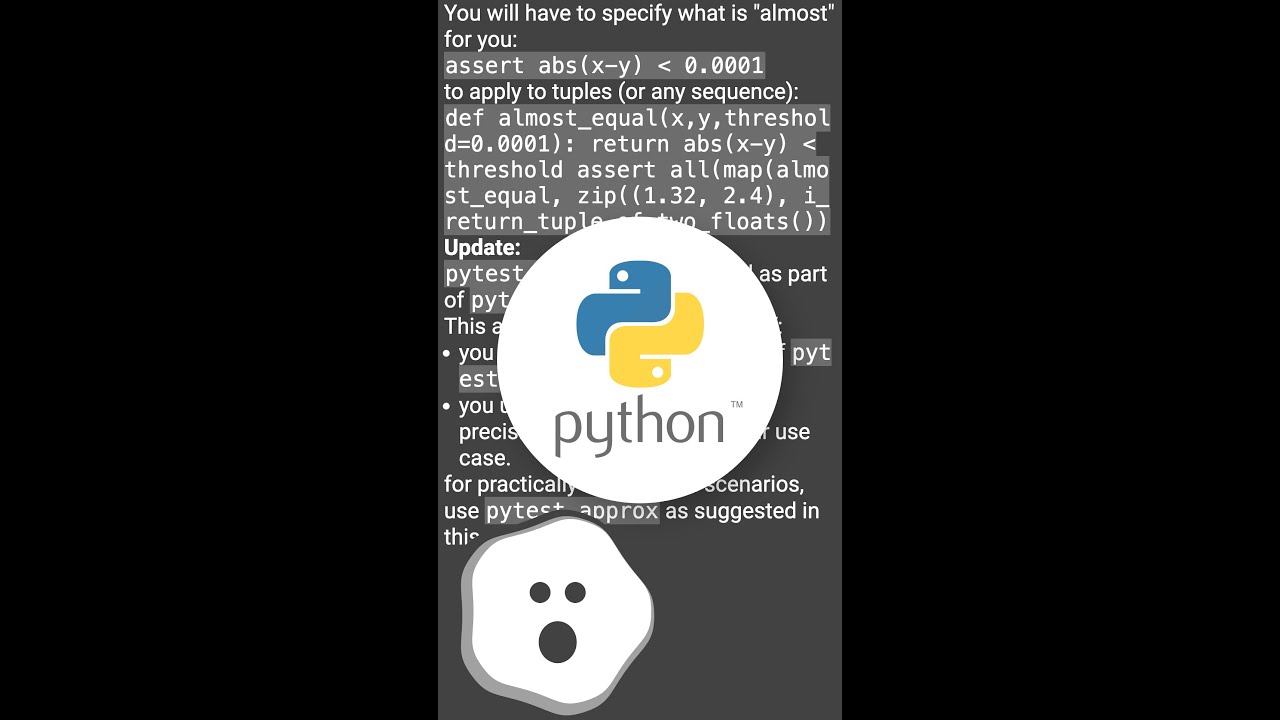 pytest: assert almost equal #shorts