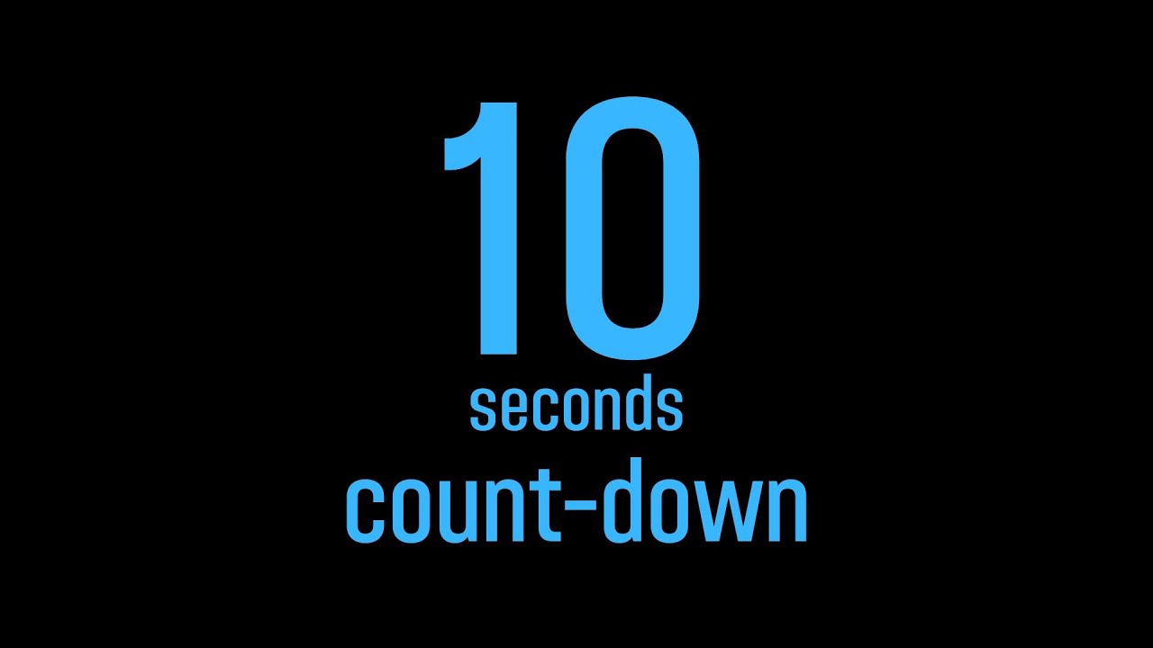 10 seconds timer / countdown timer / number color / blue